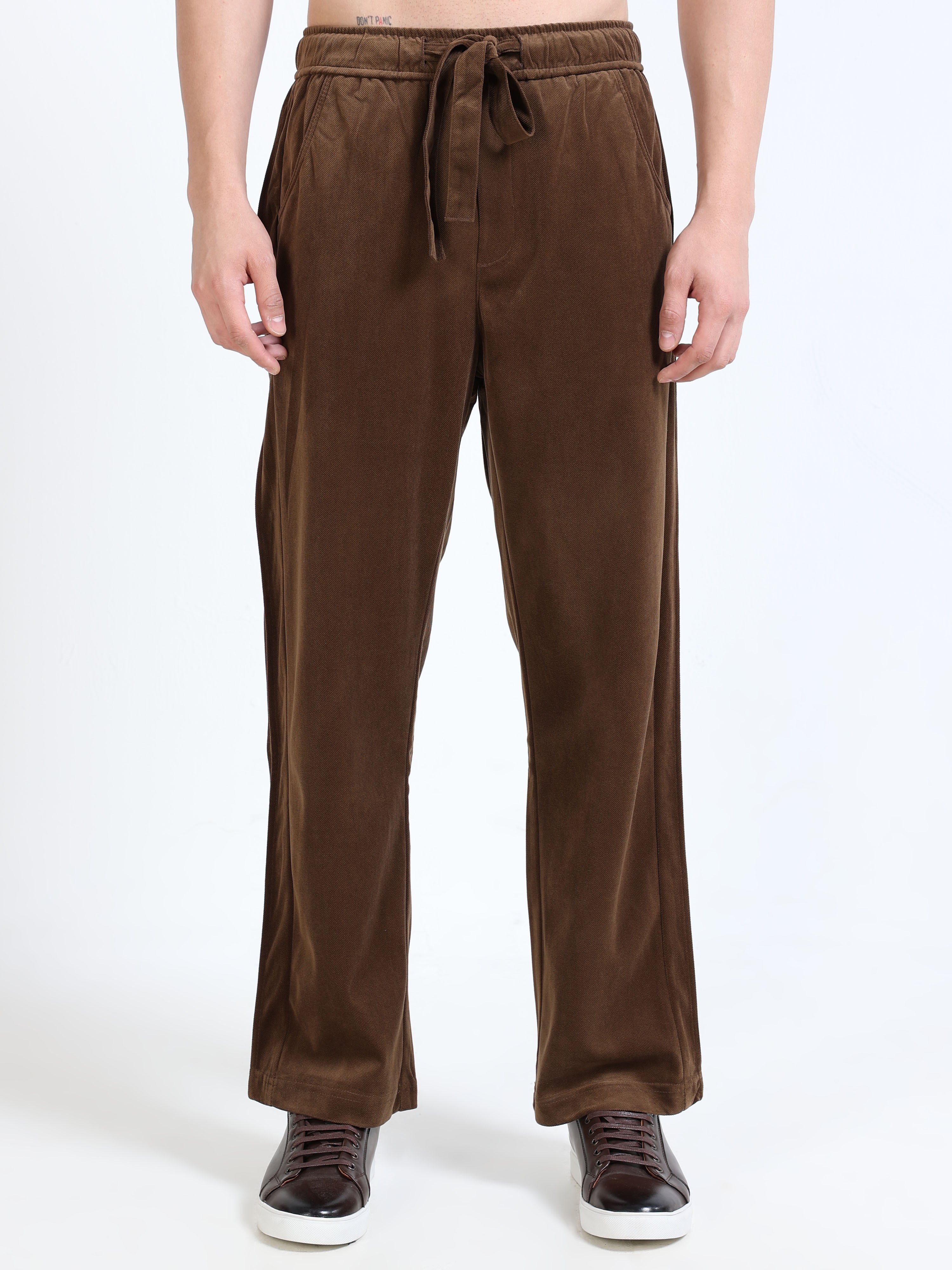 Relaxed Velour Drawstring Trousers – DAVIDO LONDON